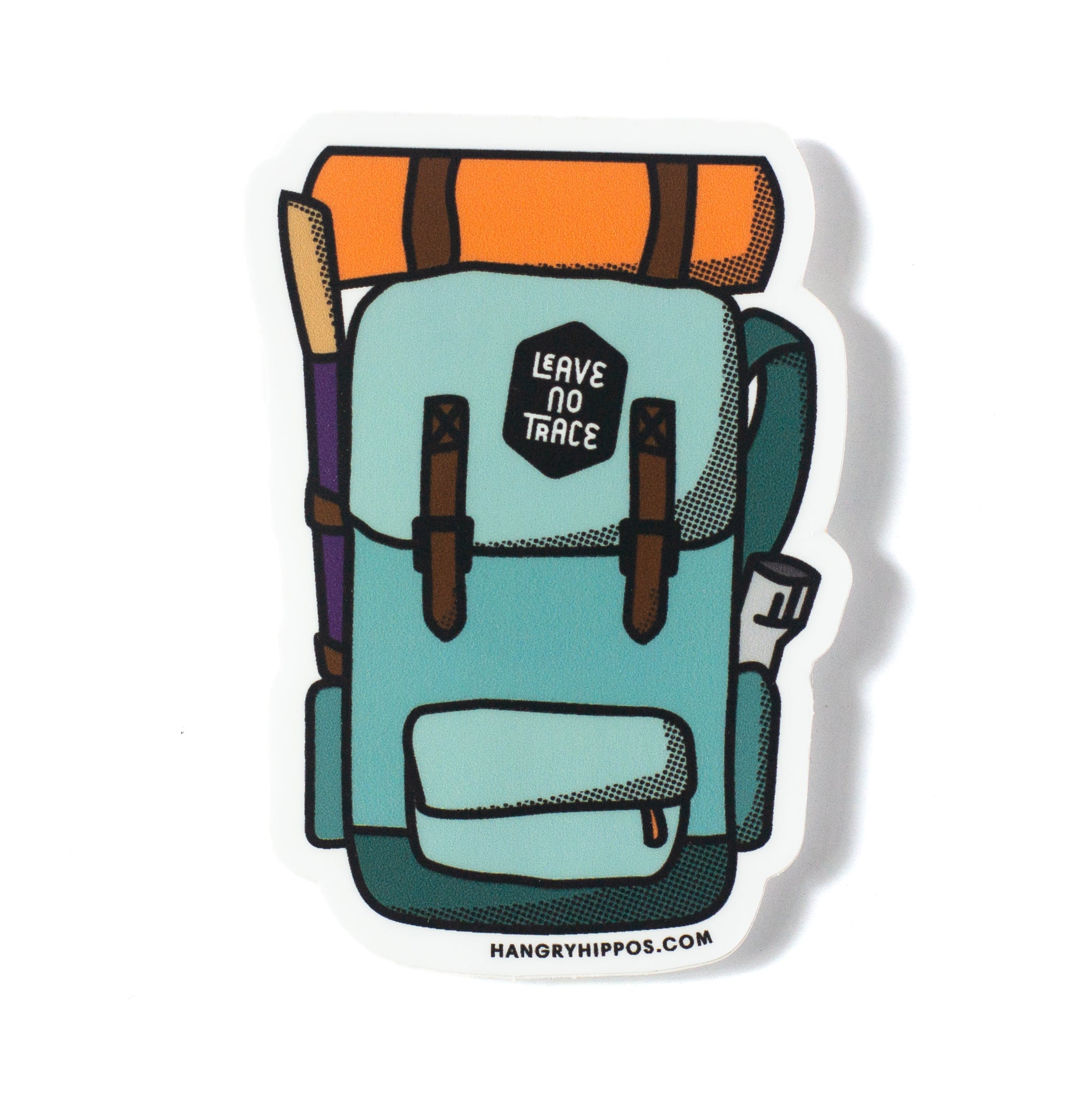 Backpack Leave No Trace Sticker – Hangry Hippos