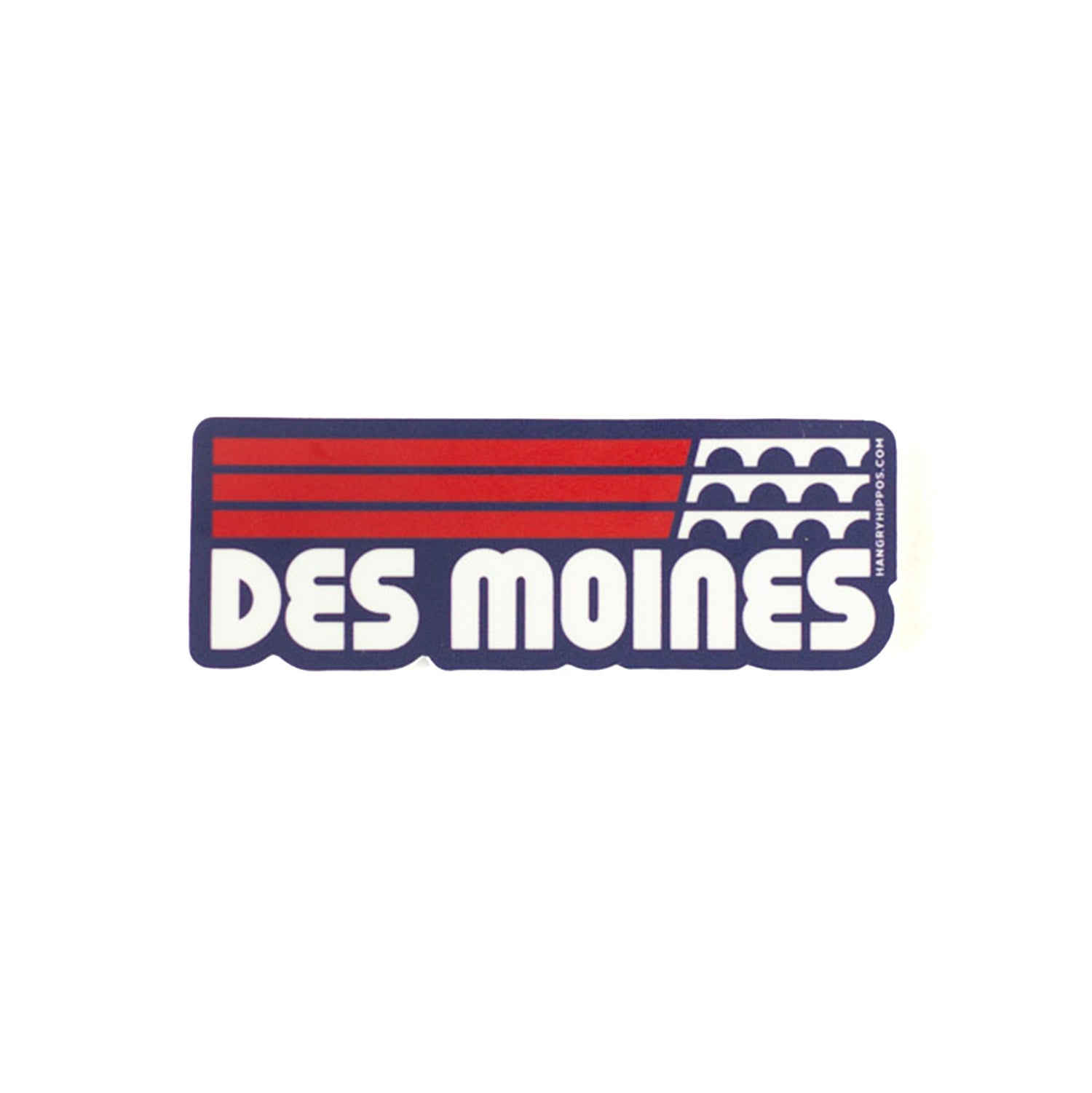 Des Moines Flag Sticker – Hangry Hippos
